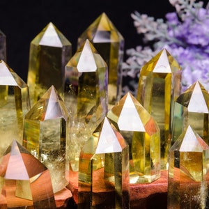 Best Natural Clear Citrine Crystal Quartz Point Tower/yellow - Etsy