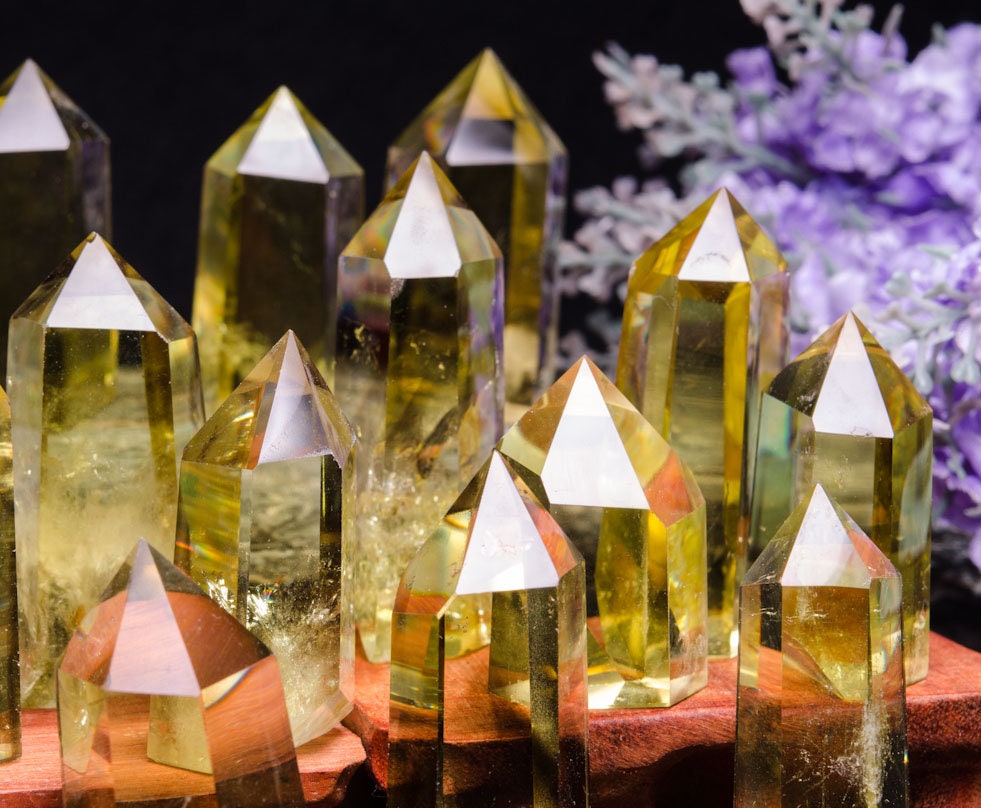 Best Natural Clear Citrine Crystal Quartz Point Tower/yellow - Etsy