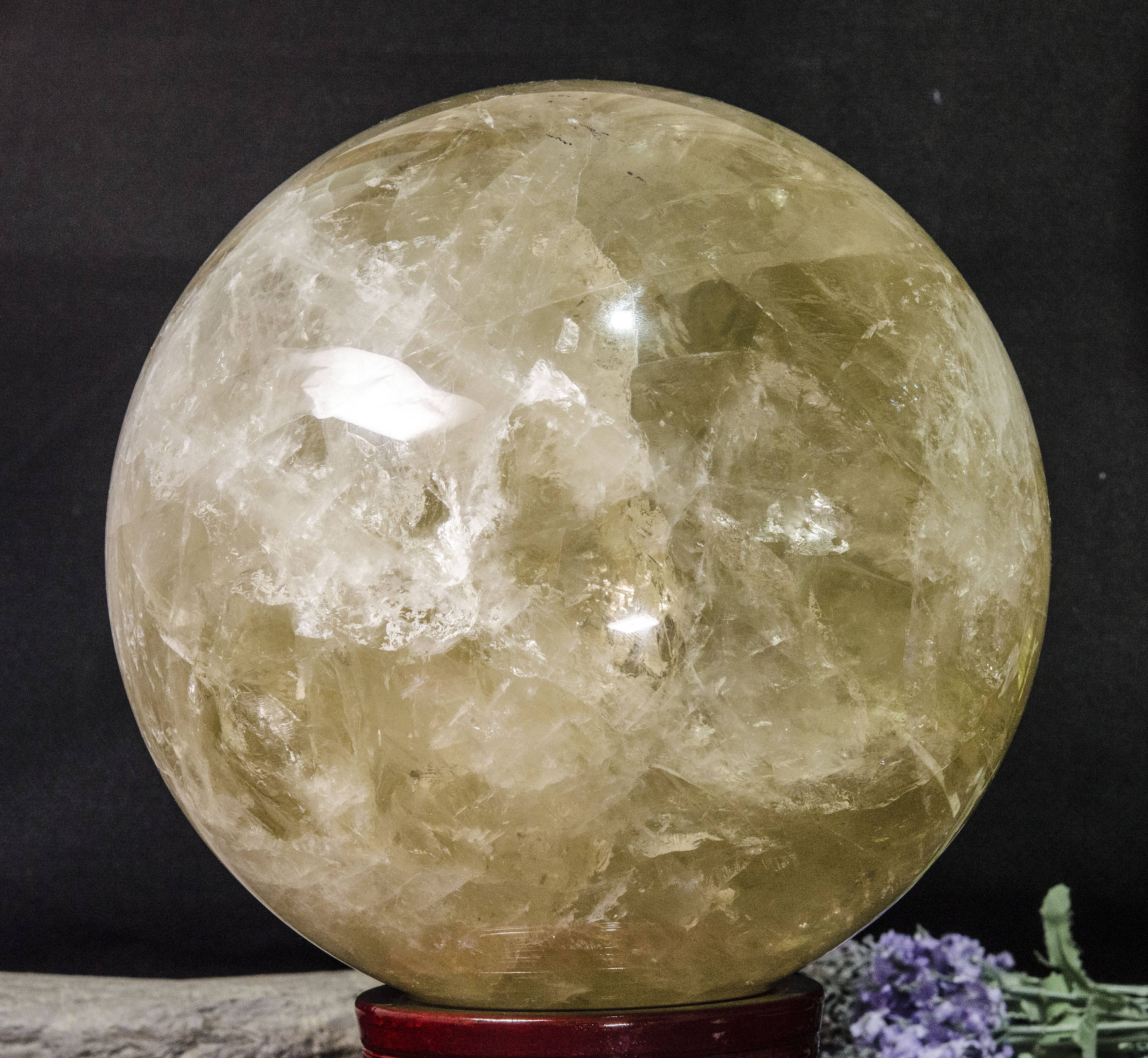 8.834ib Extra Large CITRINE Quartz Crystal Sphere on | Etsy