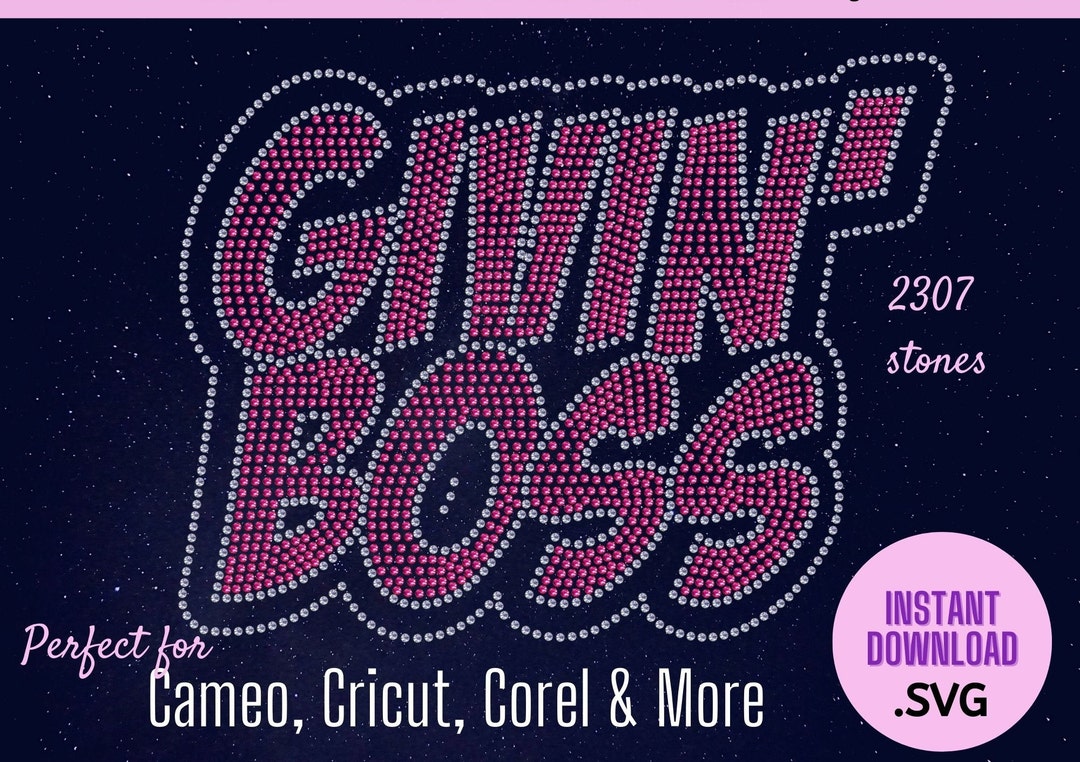 Givin Boss Rhinestone Template, Ss10 Hotfix Rhinestones, Big Latto SVG ...