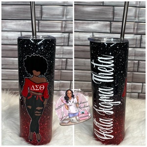 Delta Sigma Theta Bling Tumbler W/ Elephant on the Back. - Etsy
