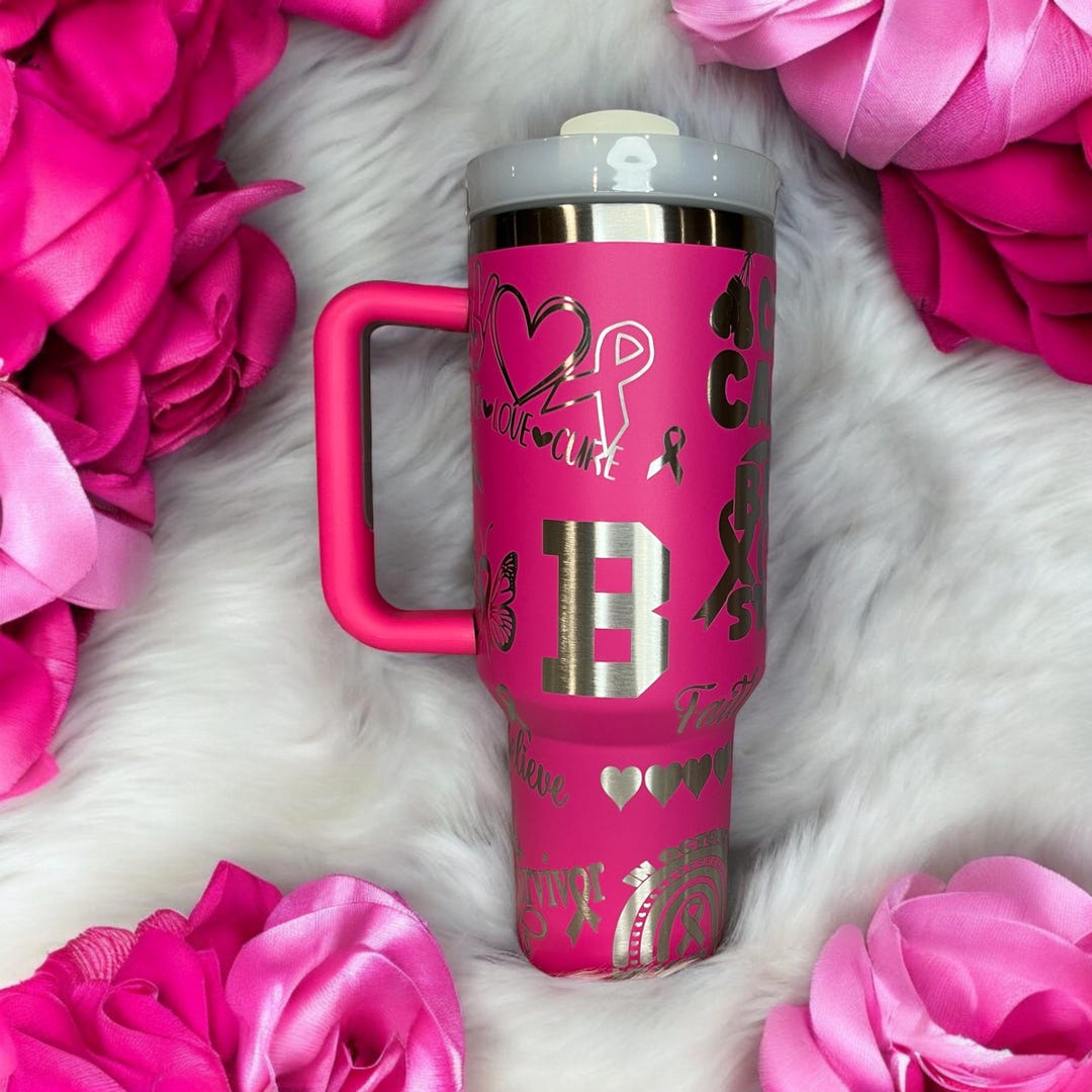 Engraved Breast Cancer Tumbler - Etsy