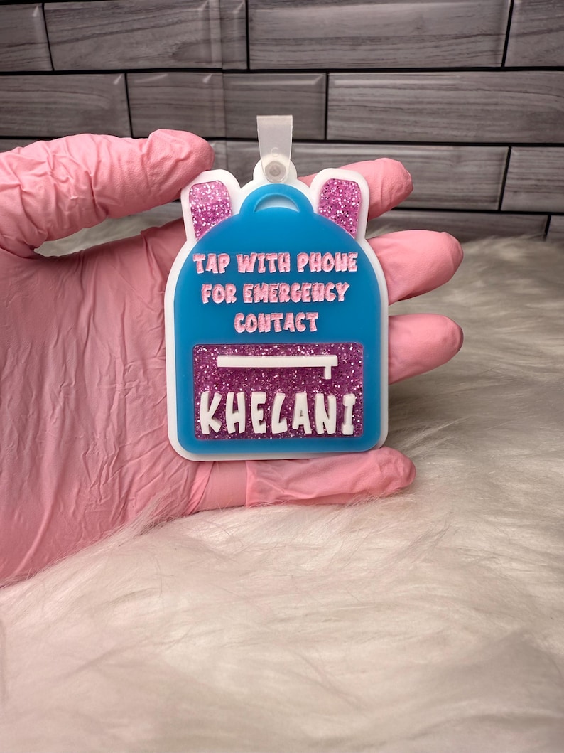 Emergency Contact Backpack Tag - Etsy