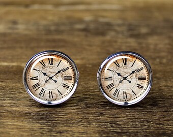 Clock cufflinks | Etsy