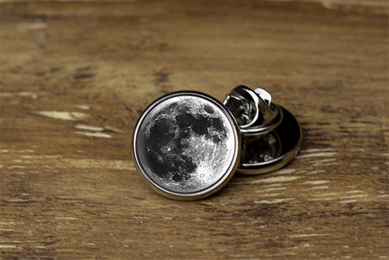 Full Moon Lapel Pin Moon Lapel Pin Moon Tie Tack Moon - Etsy