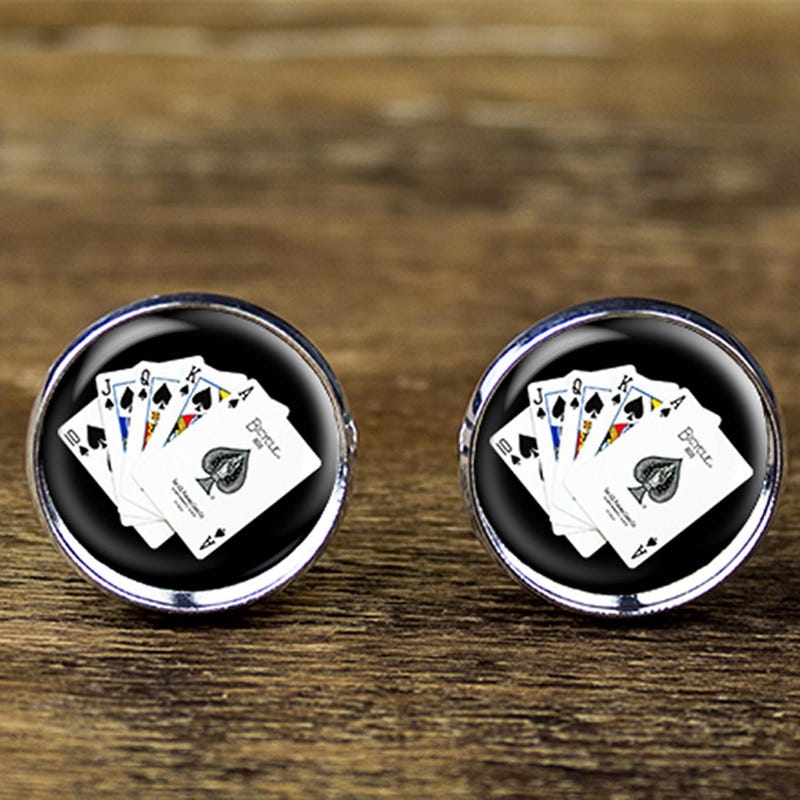 Card Cufflinks - Etsy