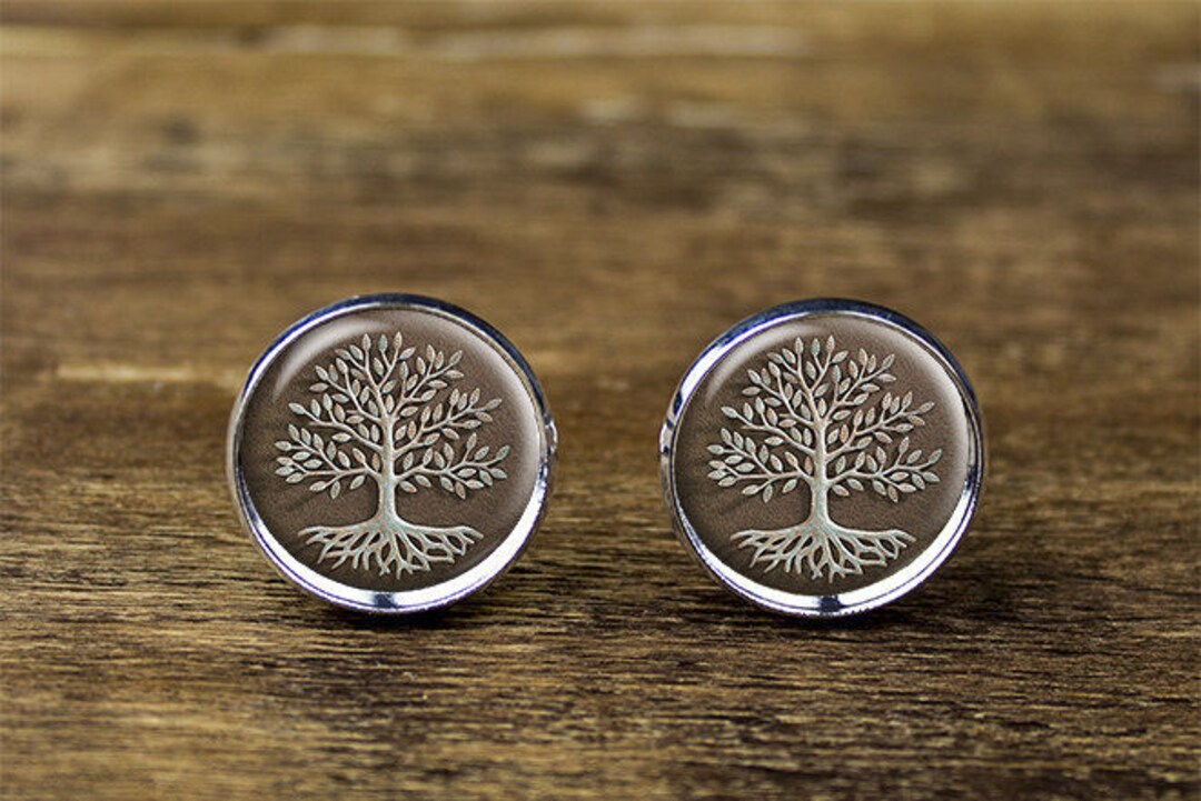 Life Tree Cufflinks, Tree Cufflinks, Life Tree Jewelry - Etsy