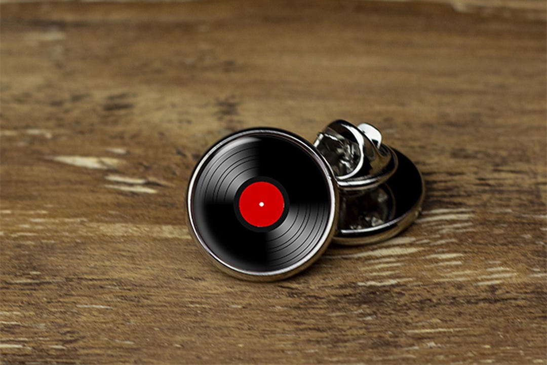 Vinyl Record Lapel Pin, Vinyl Record Tie Tack, Vinyl Record Accessories ...