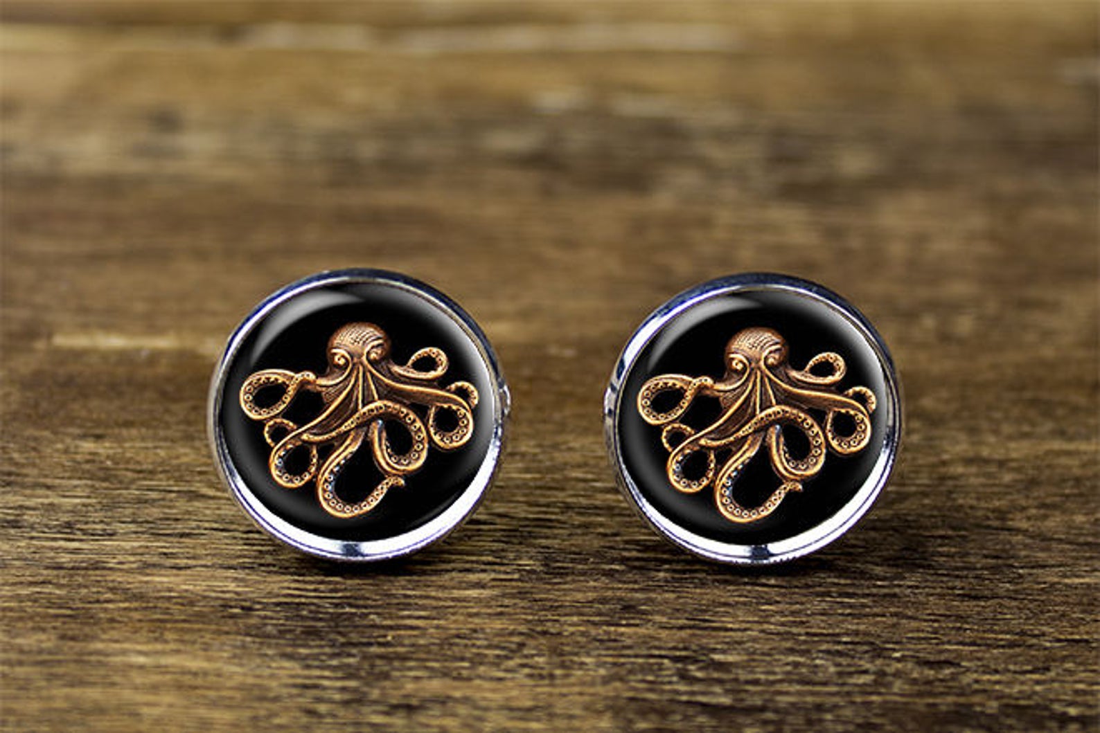Octopus Cufflinks Nautical Cufflinks Octopus Jewelry - Etsy