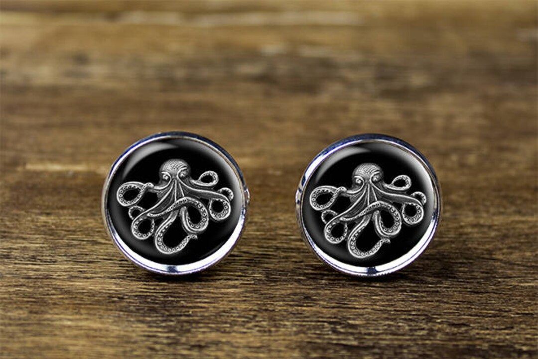 Octopus Cufflinks, Nautical Cufflinks, Octopus Jewelry, Octopus ...