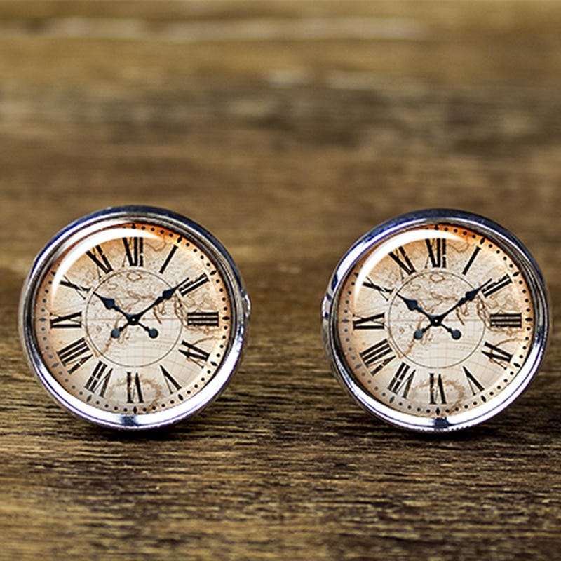 Clock Cufflinks - Etsy