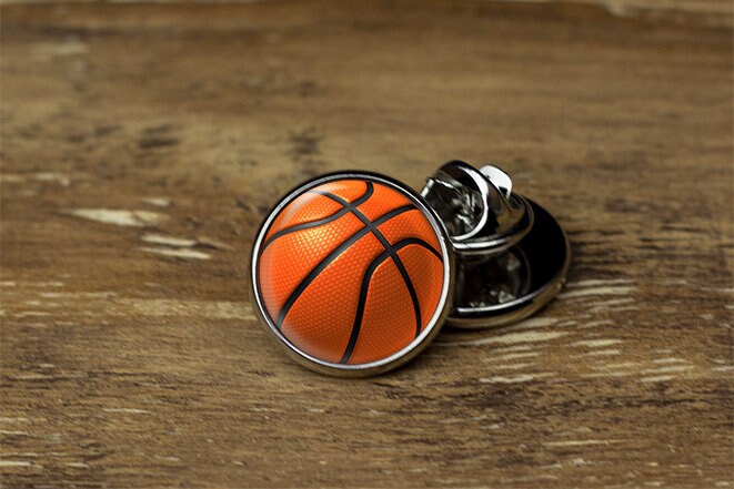 Basketball Lapel Pin Basketball Tie Tack Basketball Tie Pin | Etsy
