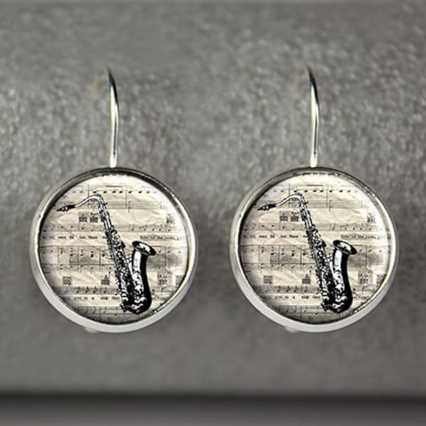 Saxophone Earrings - Etsy