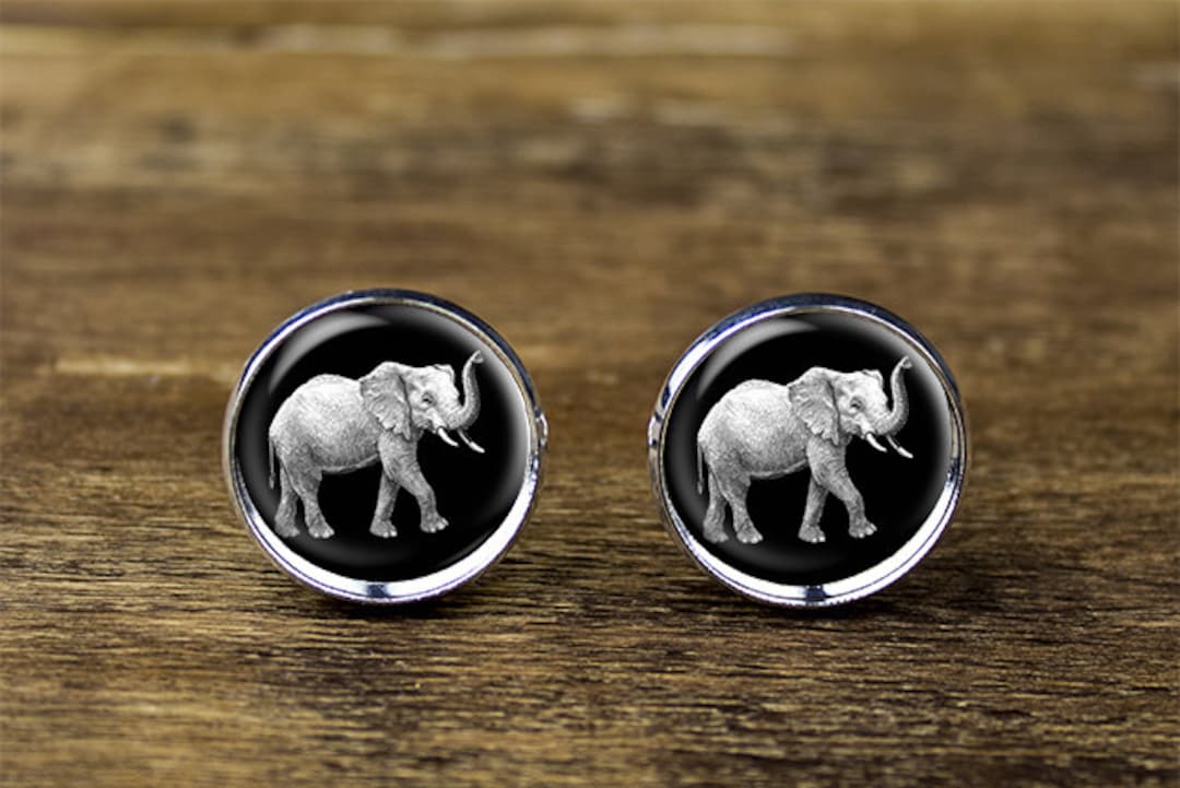 Elephant Cufflinks, Elephant Jewelry, Elephant Accessories - Etsy