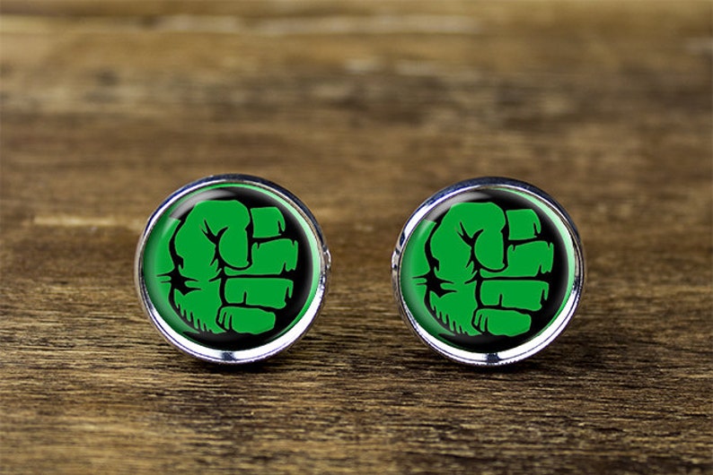 Hulk Cufflinks Hulk Jewelry Hulk Accessories - Etsy