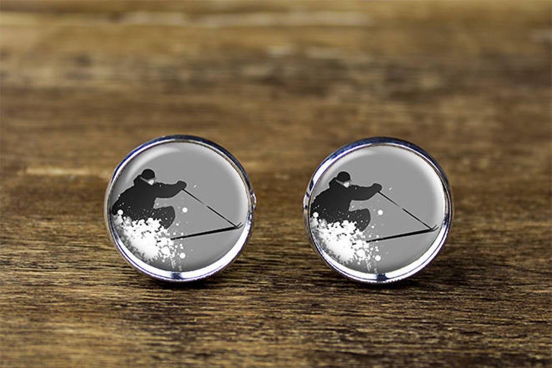 Ski Cufflinks Winter Sports Cufflinks Ski Accessories - Etsy