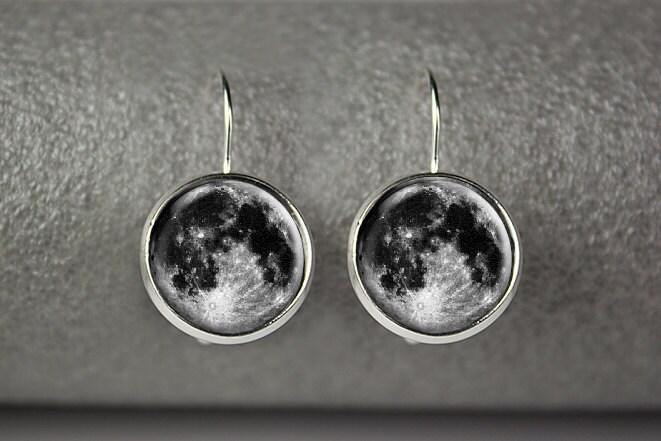 Full Moon Earrings Moon Earrings Moon Jewelry - Etsy