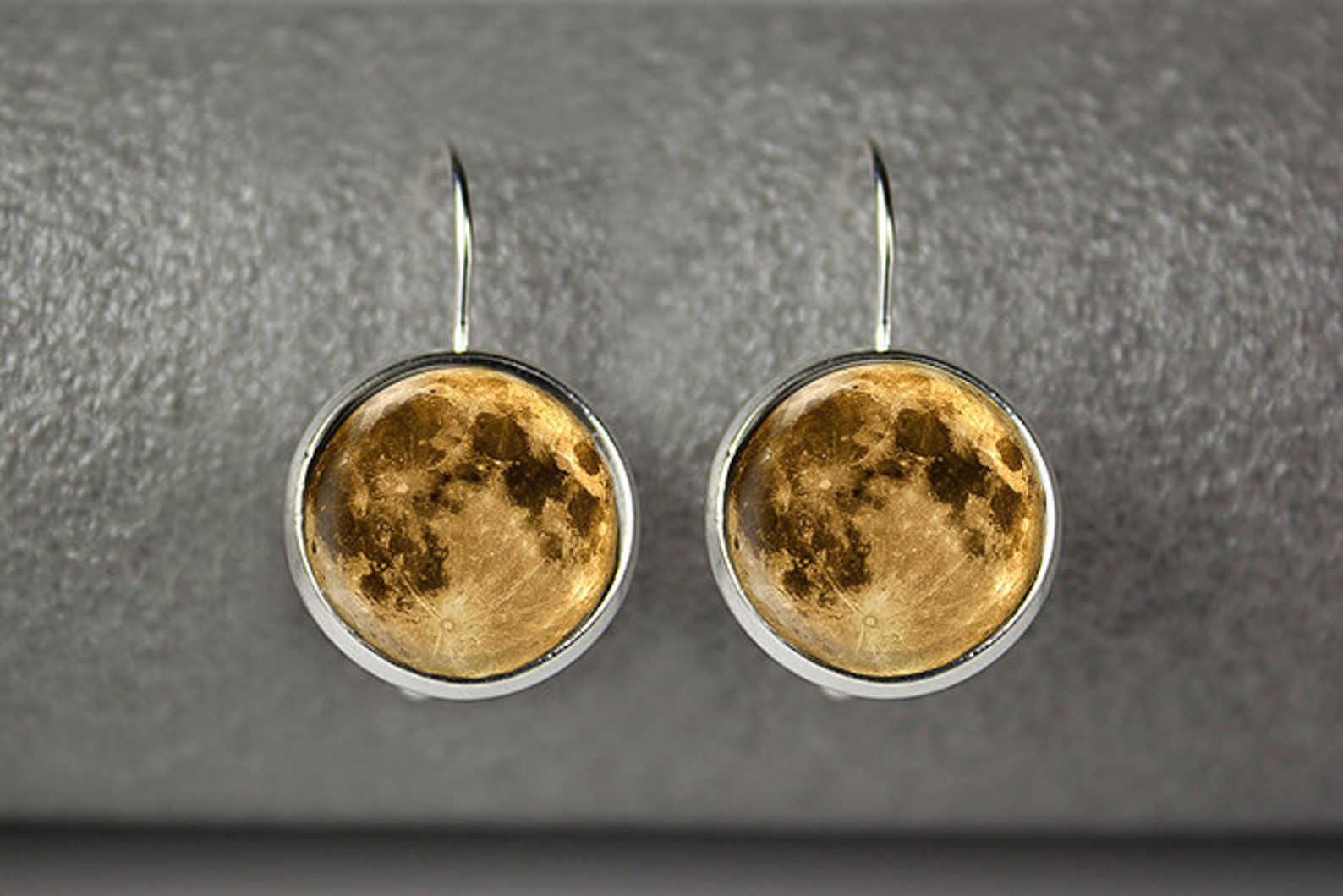 Full Moon earrings Moon earrings Moon jewelry | Etsy