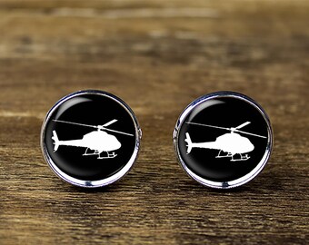 Vintage Helicopter Chopper Cufflinks Tie Clip 1/20 14 K Gold Filled ...