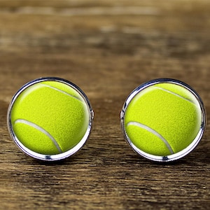Tennis Ball Cufflinks, Tennis Cufflinks, Tennis Accessories - Etsy
