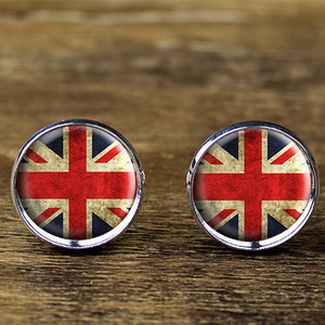 British Flag Cufflinks Union Jack Cufflinks English Flag - Etsy