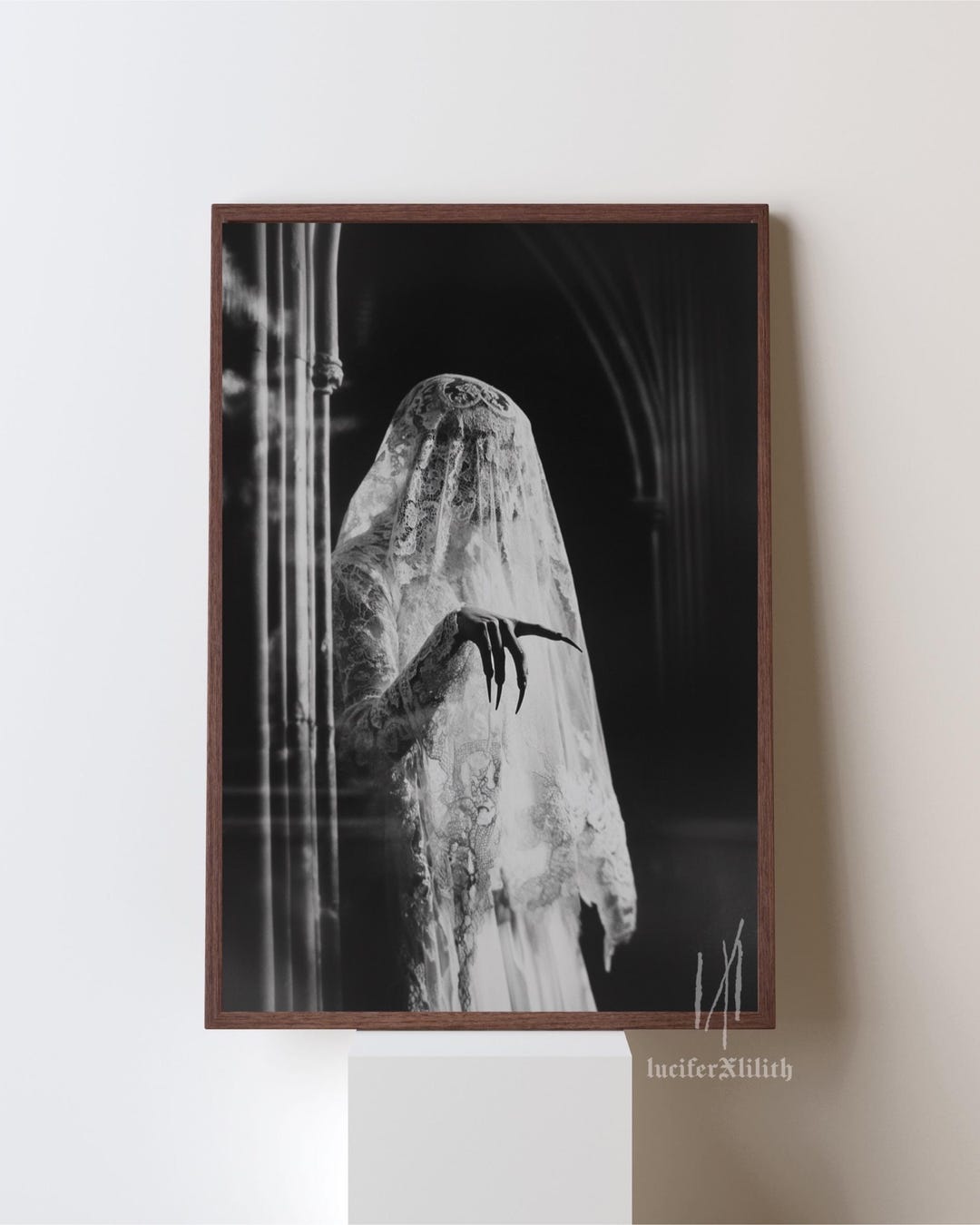 Gothic Horror Art Print: Moody Victorian Bride, Dark Academia Decor - Etsy