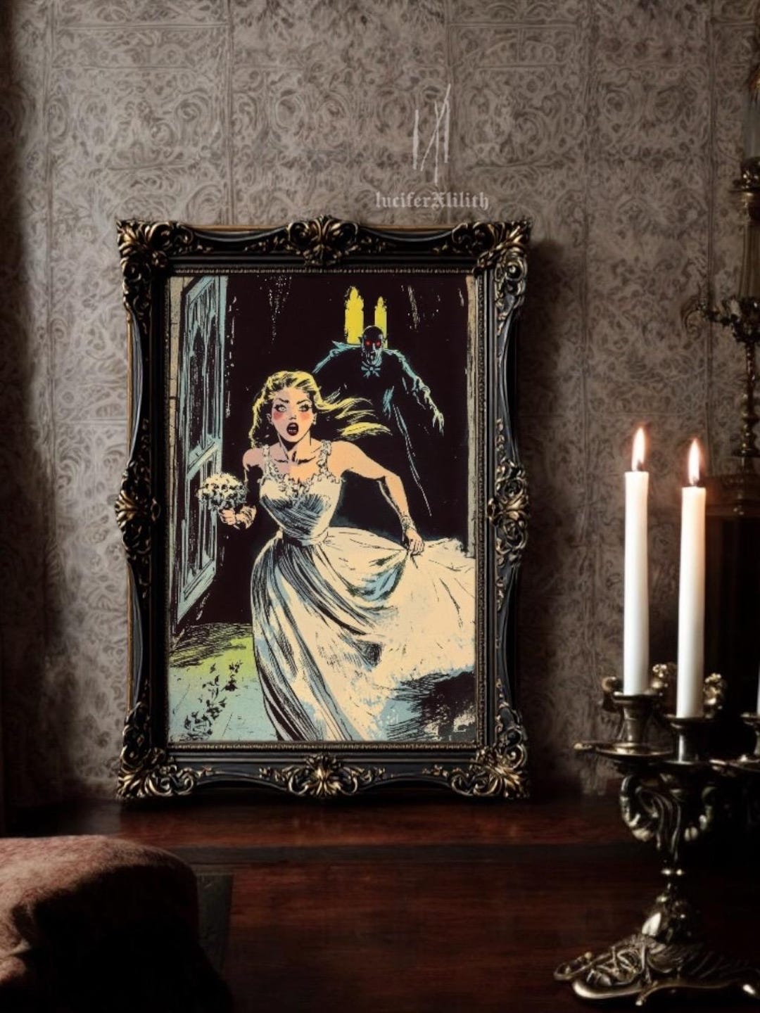 Runaway Bride | Dark Academia | Gothic Romance | Art Print | Victorian ...