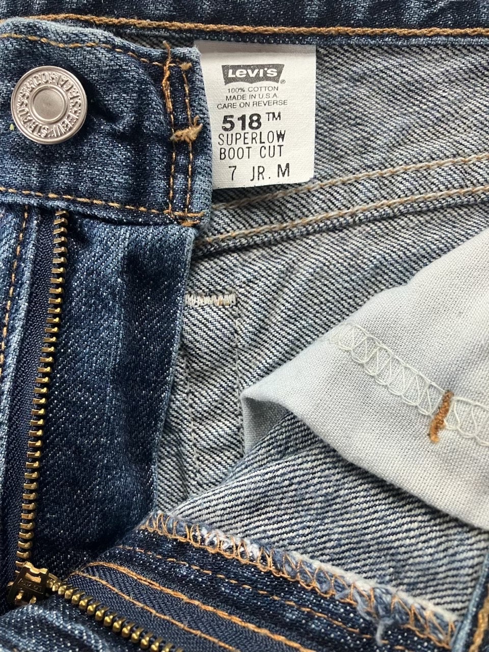 Levis Levi Strauss Super Low Boot Cut Blue Wash Red Tag 7 Jr M 518 ...