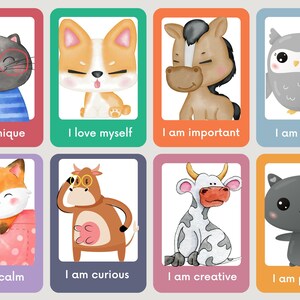 Educational Flashcards for Kids, Positive Affirmation Cards, Children's ...