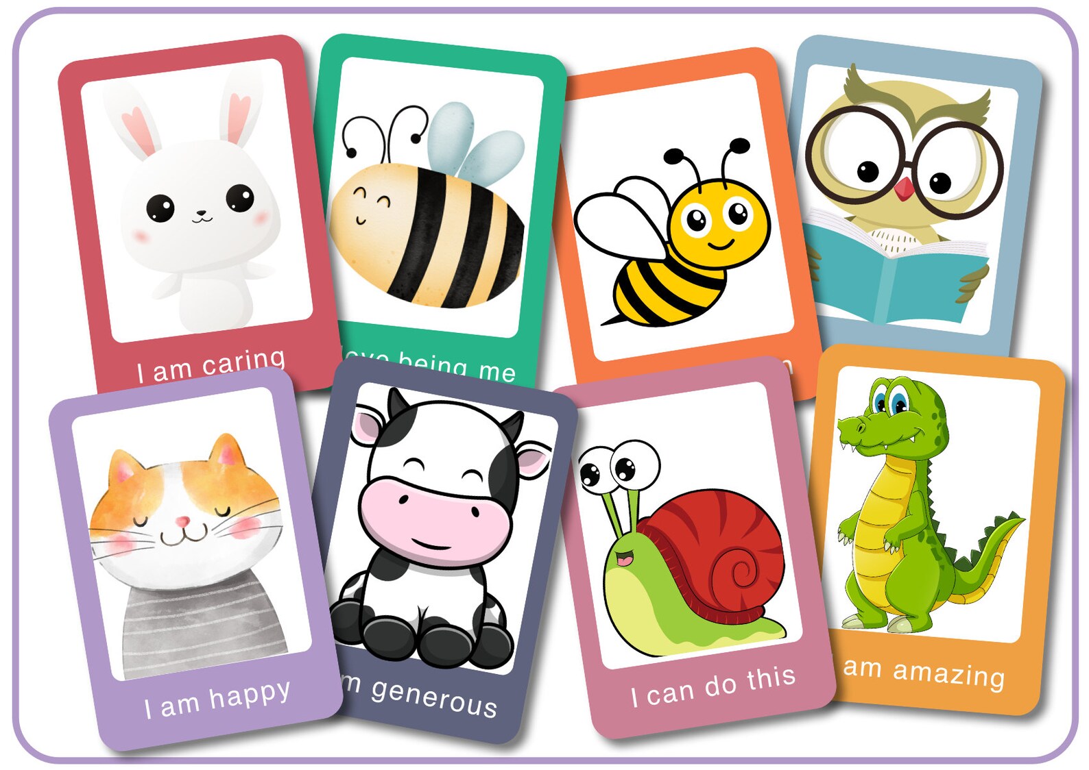 Educational Flashcards for Kids, Positive Affirmation Cards, Children's ...