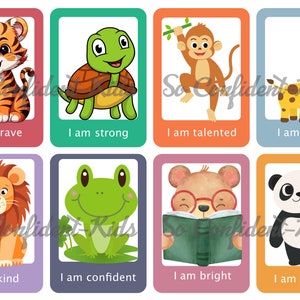 Educational Flashcards for Kids, Positive Affirmation Cards, Children's ...