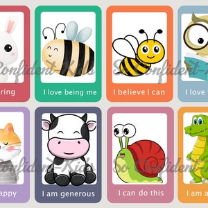 Educational Flashcards for Kids, Positive Affirmation Cards, Children's ...