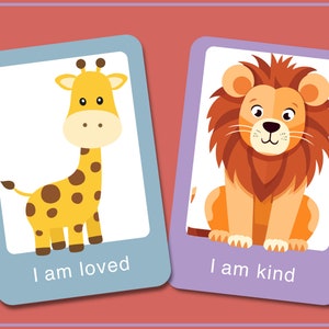 Educational Flashcards for Kids, Positive Affirmation Cards, Children's ...