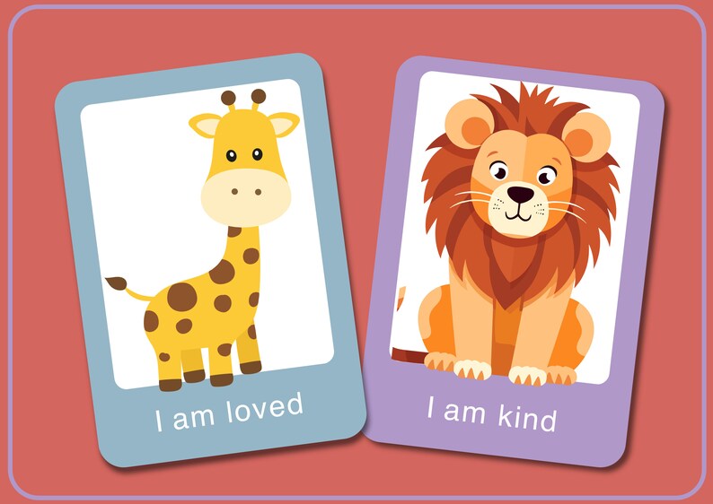 Educational Flashcards for Kids, Positive Affirmation Cards, Children's ...
