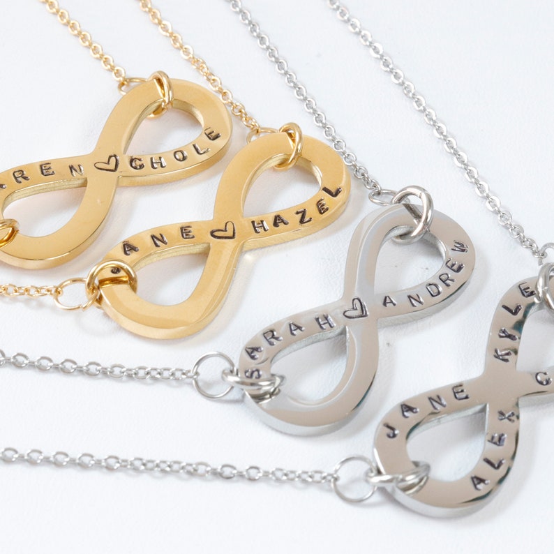 Infinity Name Necklace Personalized Infinity Necklace Three - Etsy