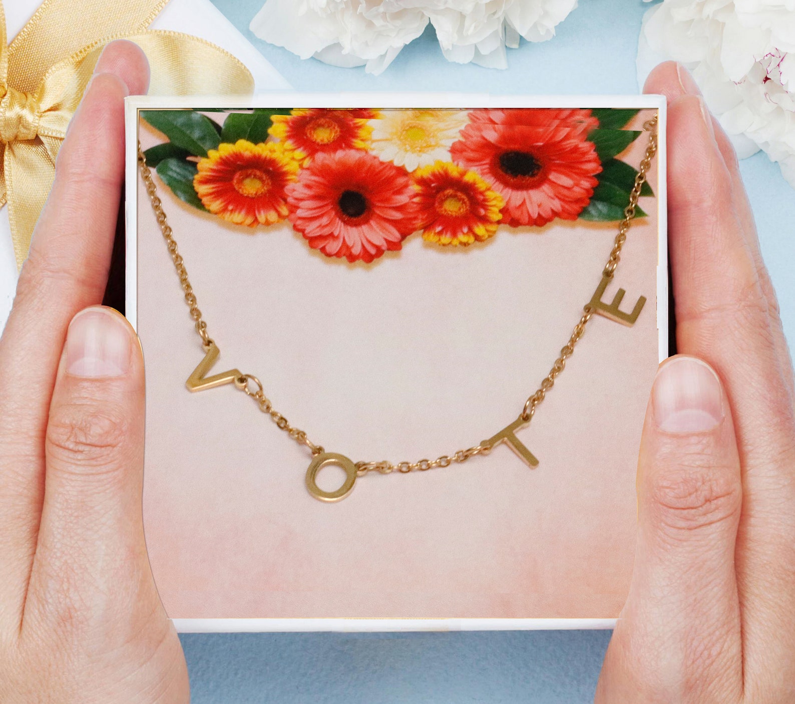 Michelle Obama 'vote' Necklace - Etsy