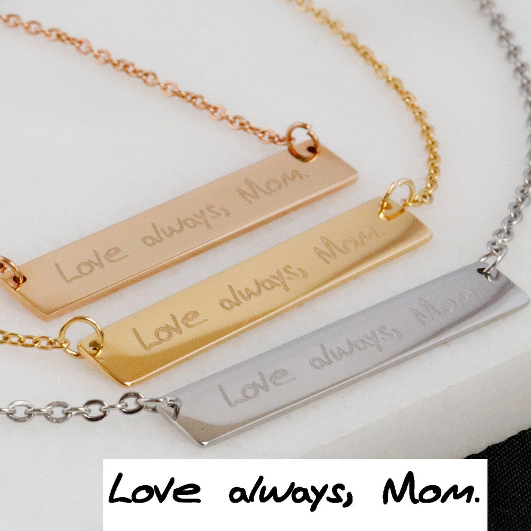 Personalized Signature Necklace Bracelet, Signature Necklace ...