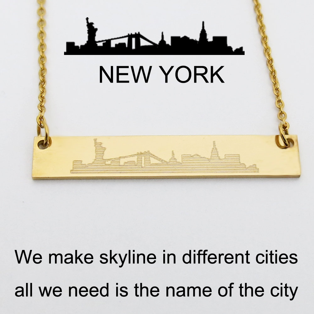 New York Necklace New York Jewelry State Necklace New York | Etsy