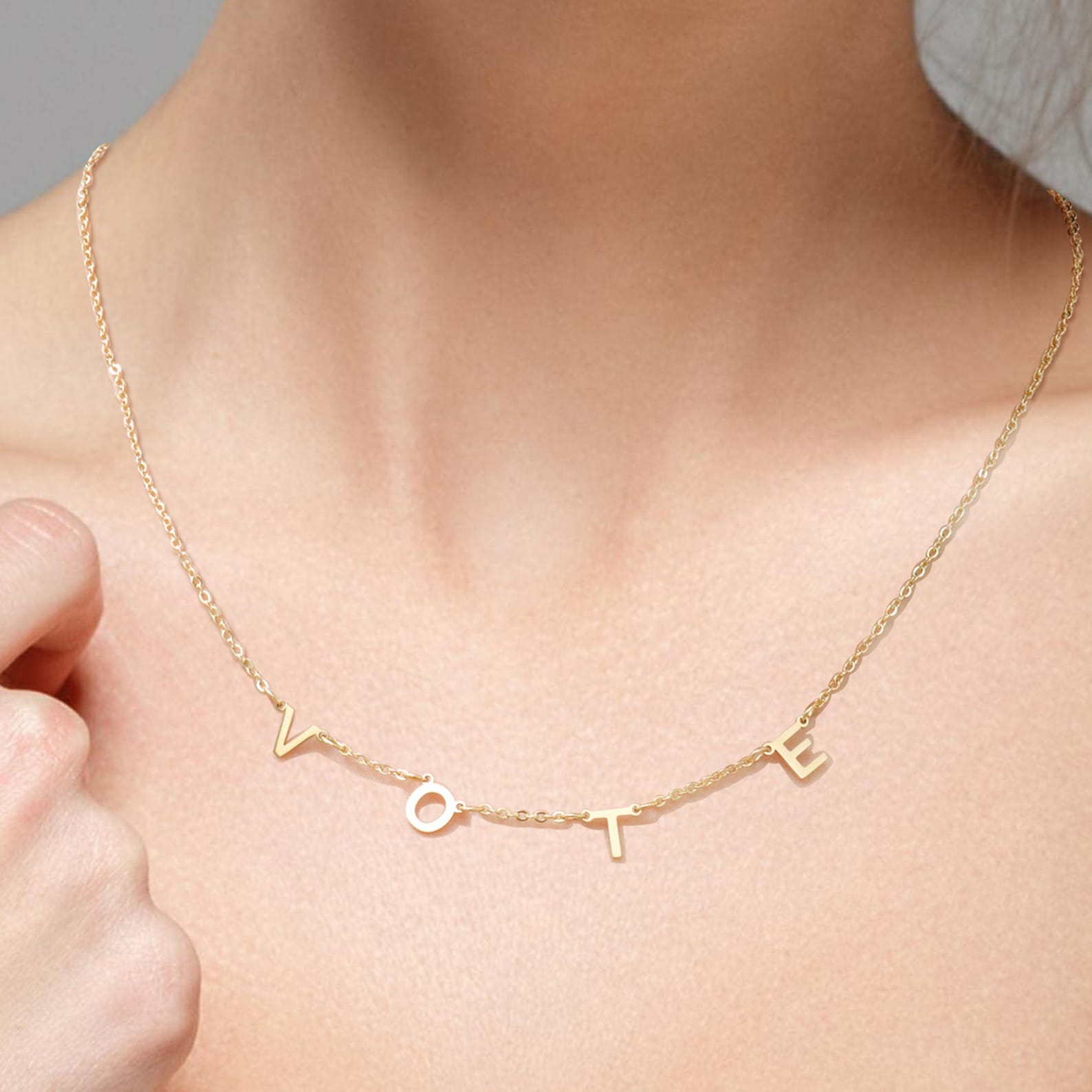 Michelle Obama 'Vote' necklace | Etsy