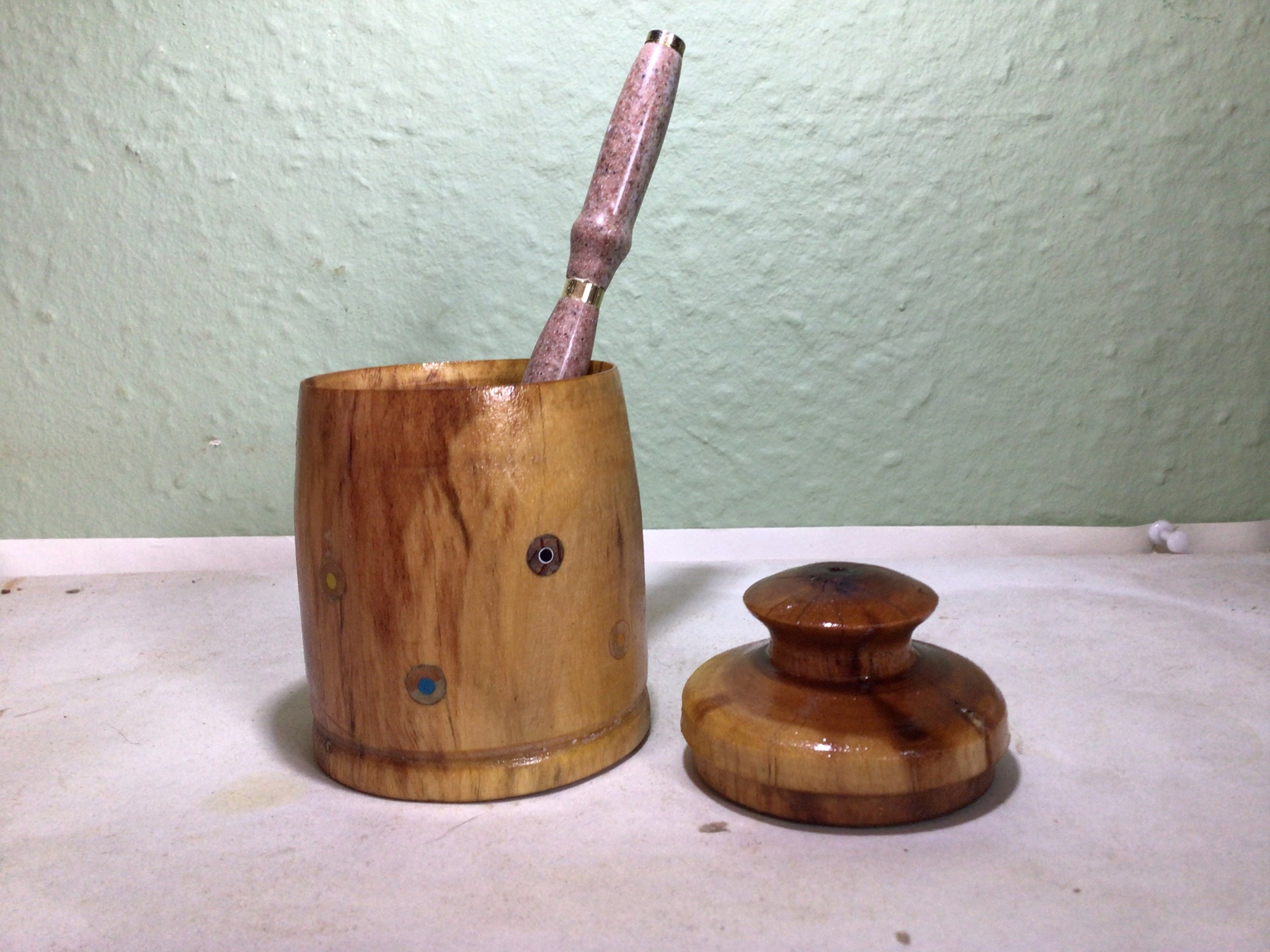 Funky Unusual Flame Effect Woodturned Unusual Unique Kids Desk Pen ...