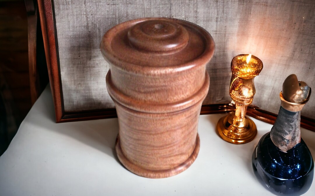 Rippled Maple Wood Decorative Turned Pot Unusual Rustic Woodturned ...