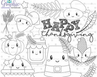 Thanksgiving Stamp Autumn Stamp Thanksgiving Coloring Page | Etsy
