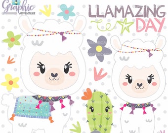 Llama clipart | Etsy