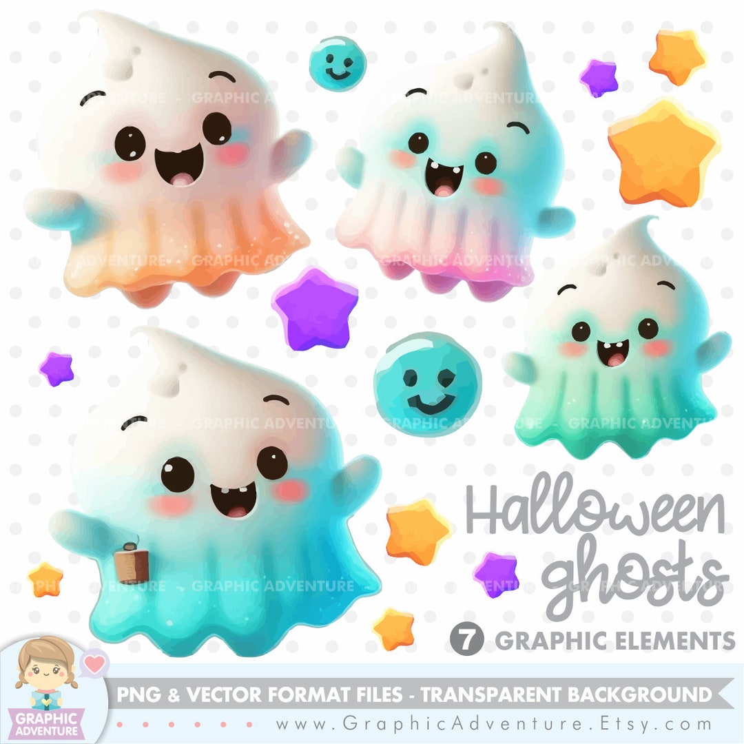 Ghost Clipart, Halloween Clipart, Halloween Party, Ghost Party ...
