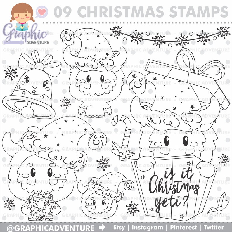 Christmas Stamp Coloring Page Sketch Coloring Page