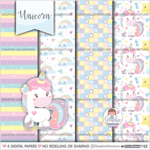 Rainbow Digital Paper COMMERCIAL USE Rainbow Pattern - Etsy