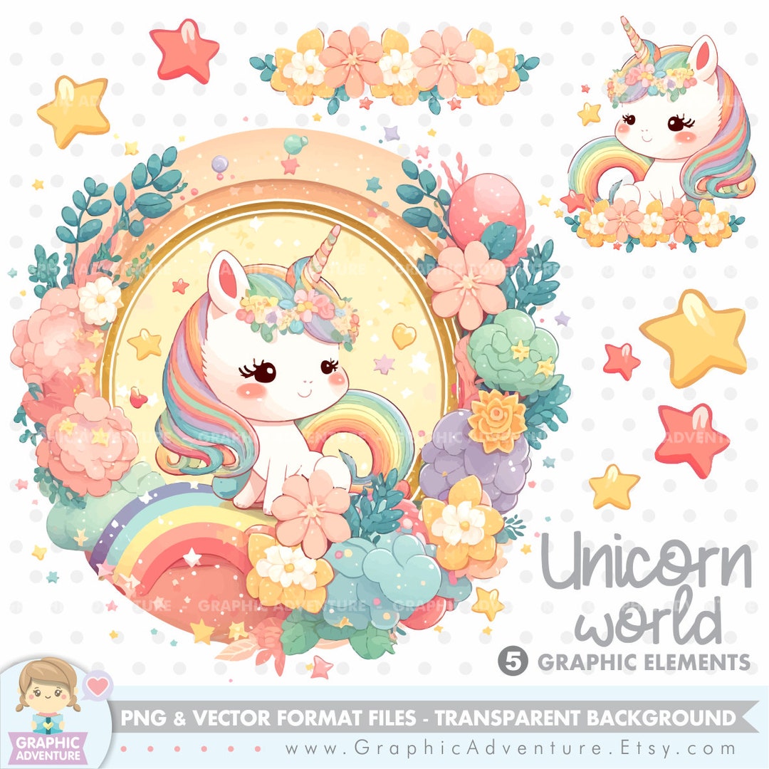 Unicorn Clipart, Unicorn Vector, Unicorn Graphics, Fantasy Clip Art ...