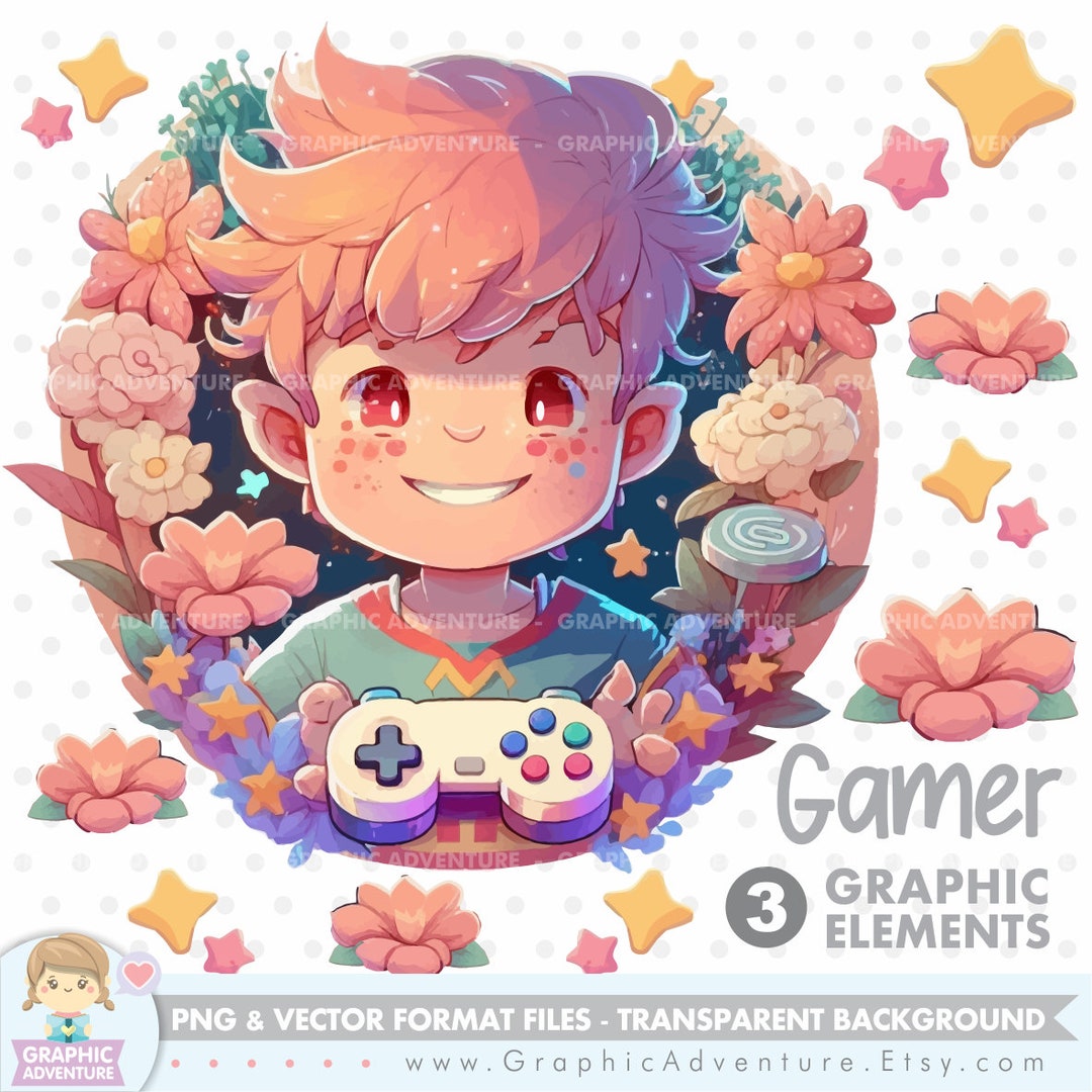 Gamer Clipart, Video Gamer, Gamer Graphic, Video Game, Clipart, Game ...