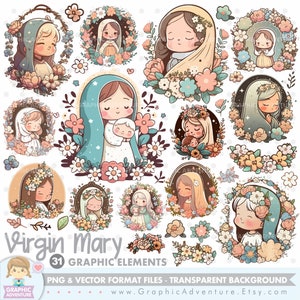 Virgin Mary Clipart, Catholic Clipart, Virgin Mary Graphics, Religious ...