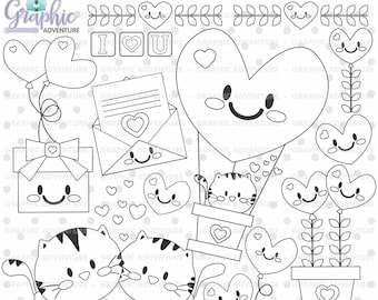 Valentine Digi Stamp - Etsy